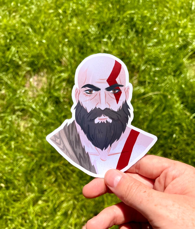 Kratos God of War Sticker - Etsy UK