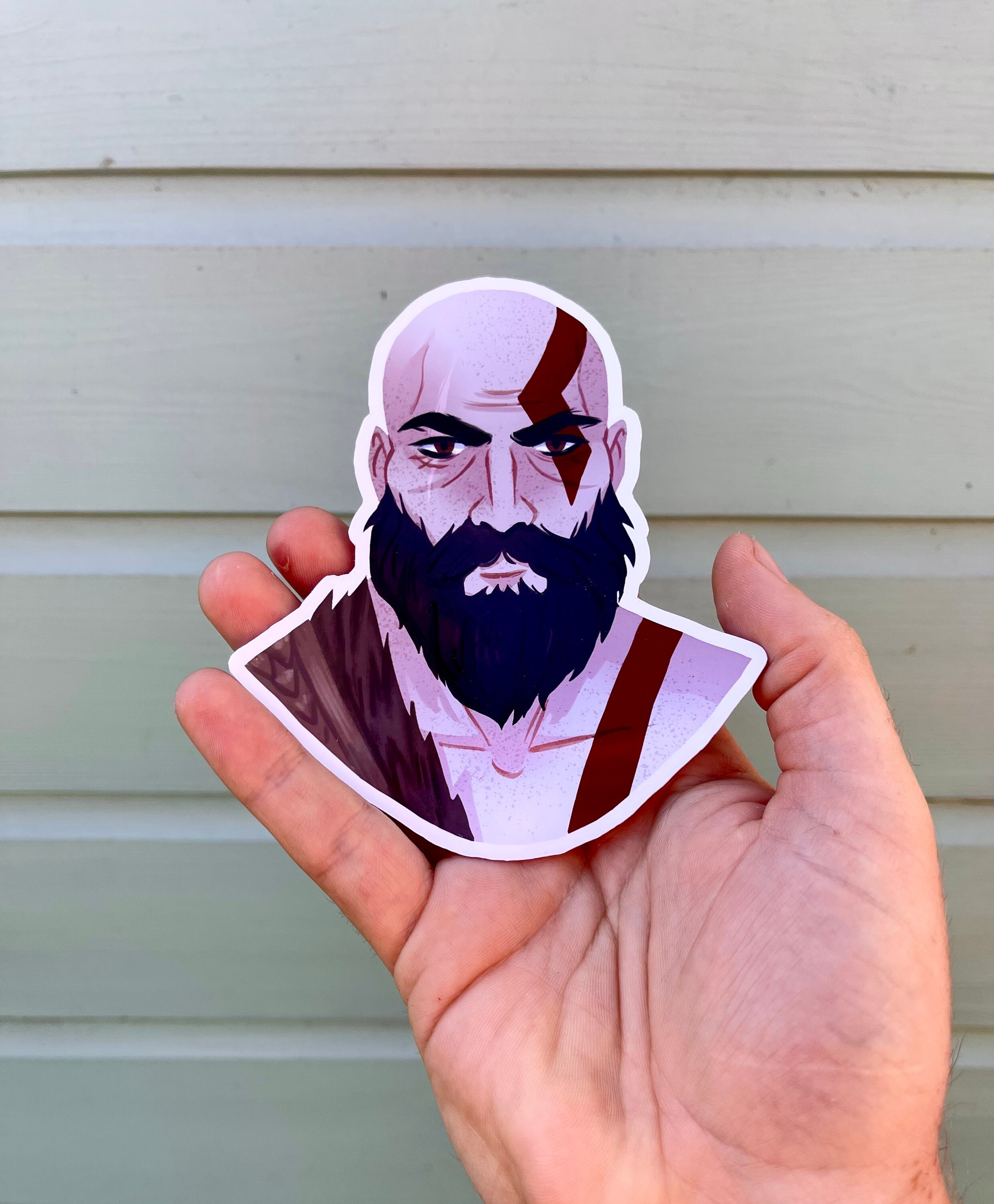 Kratos God of War Sticker - Etsy UK