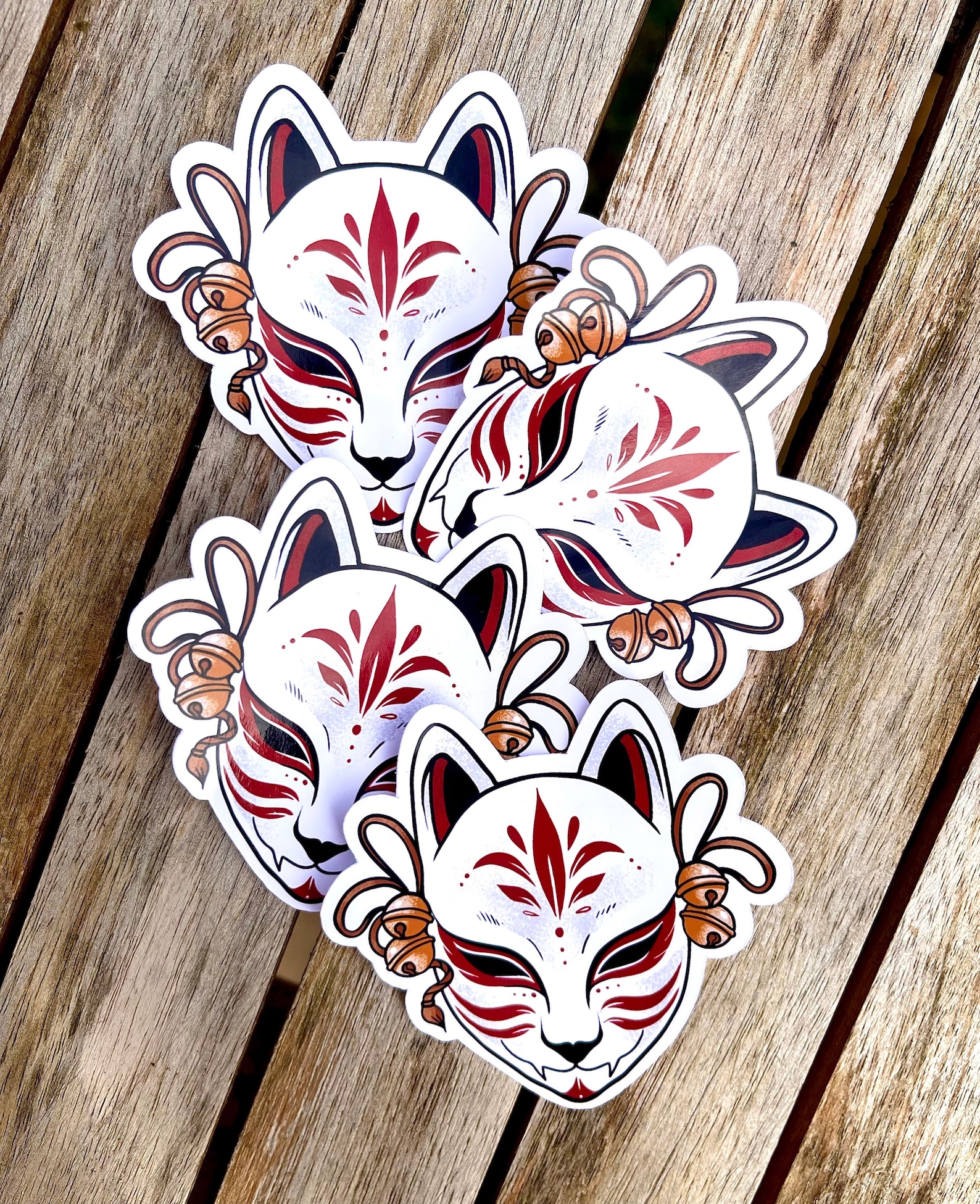 Kitsune Mask Sticker Kitsune Mask Japanese Kitsune Mask - Etsy UK