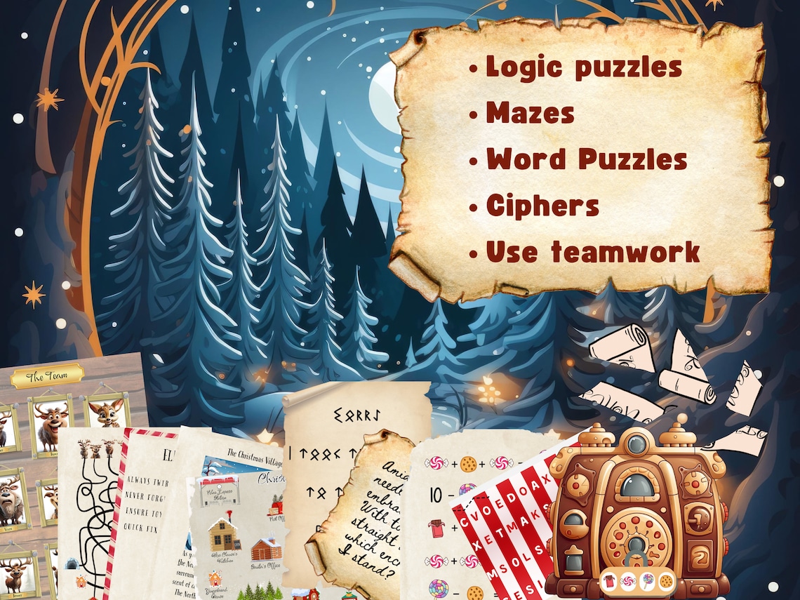 Christmas Escape Game for Kids | Elf-scape | Printable Escape Room ...