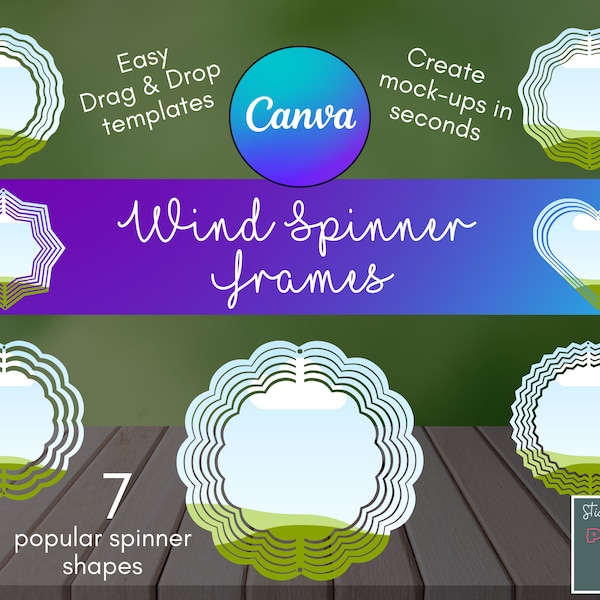 Windspinner Templates for Canva - Etsy