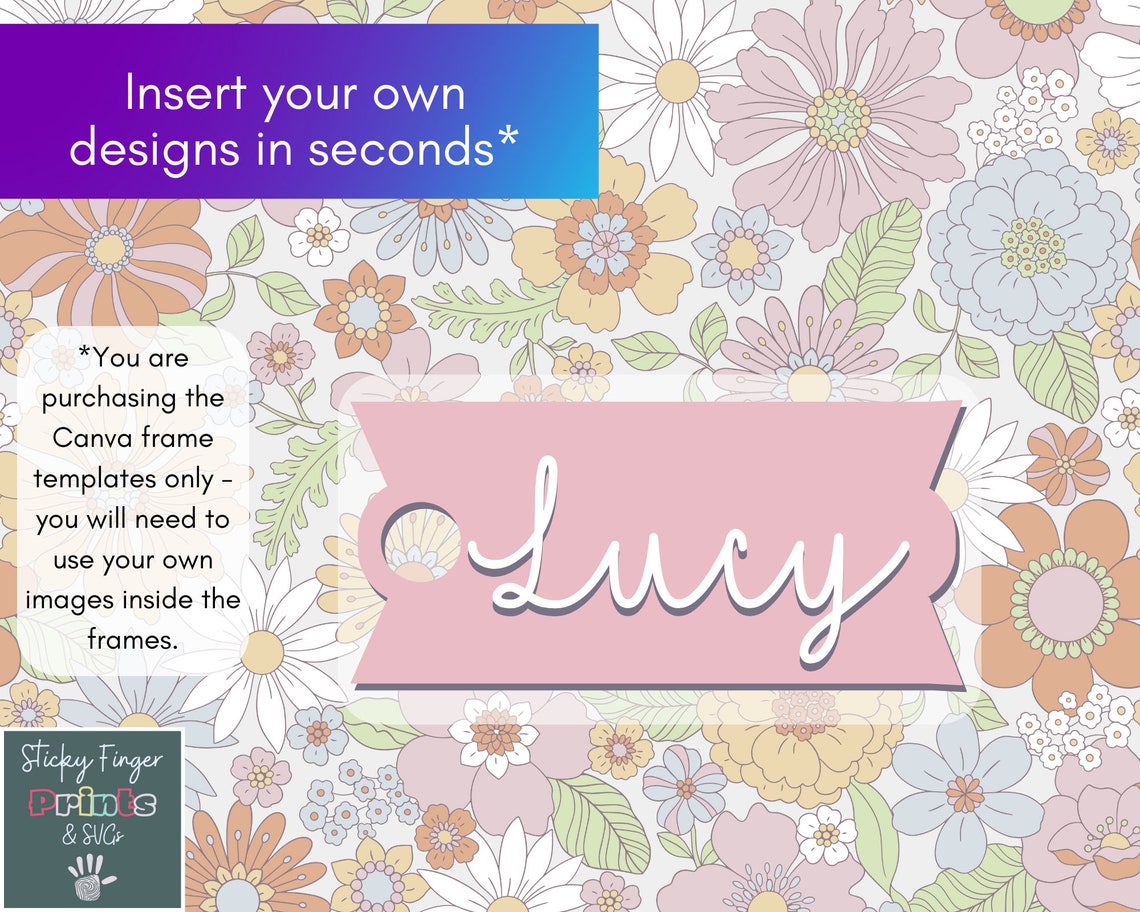 Editable Tumbler Topper Canva Frame Template for Stanley Quencher 40oz ...