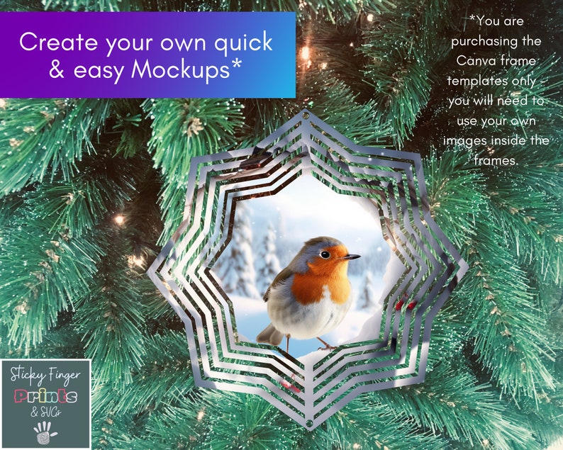 Wind Spinner Custom Editable Template Drag and Drop Canva Frames Bundle ...