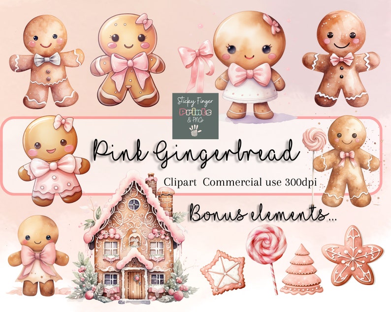 Pink Gingerbread Man Png | Cute Christmas Png | Christmas Cookie ...