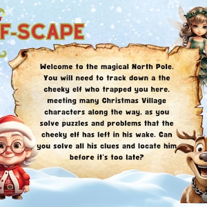 Christmas Escape Game for Kids | Elf-scape | Printable Escape Room ...
