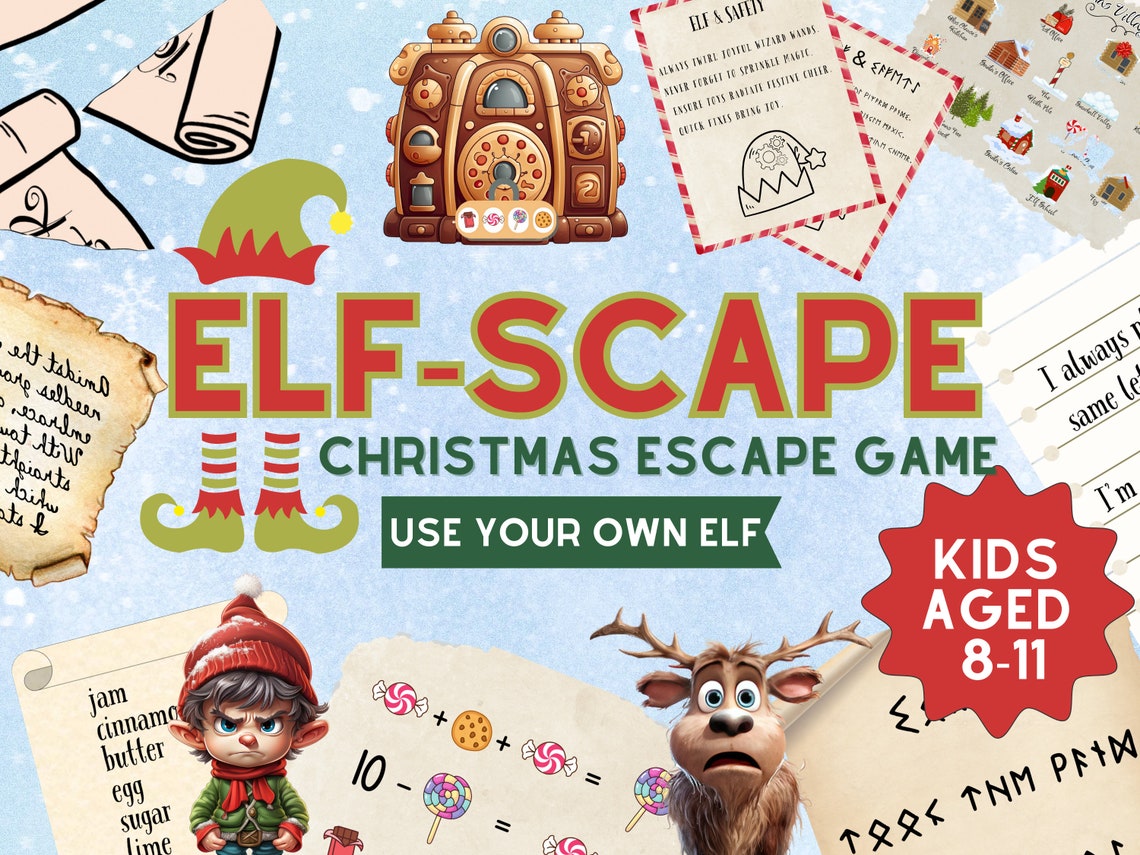 Christmas Escape Game for Kids | Elf-scape | Printable Escape Room ...