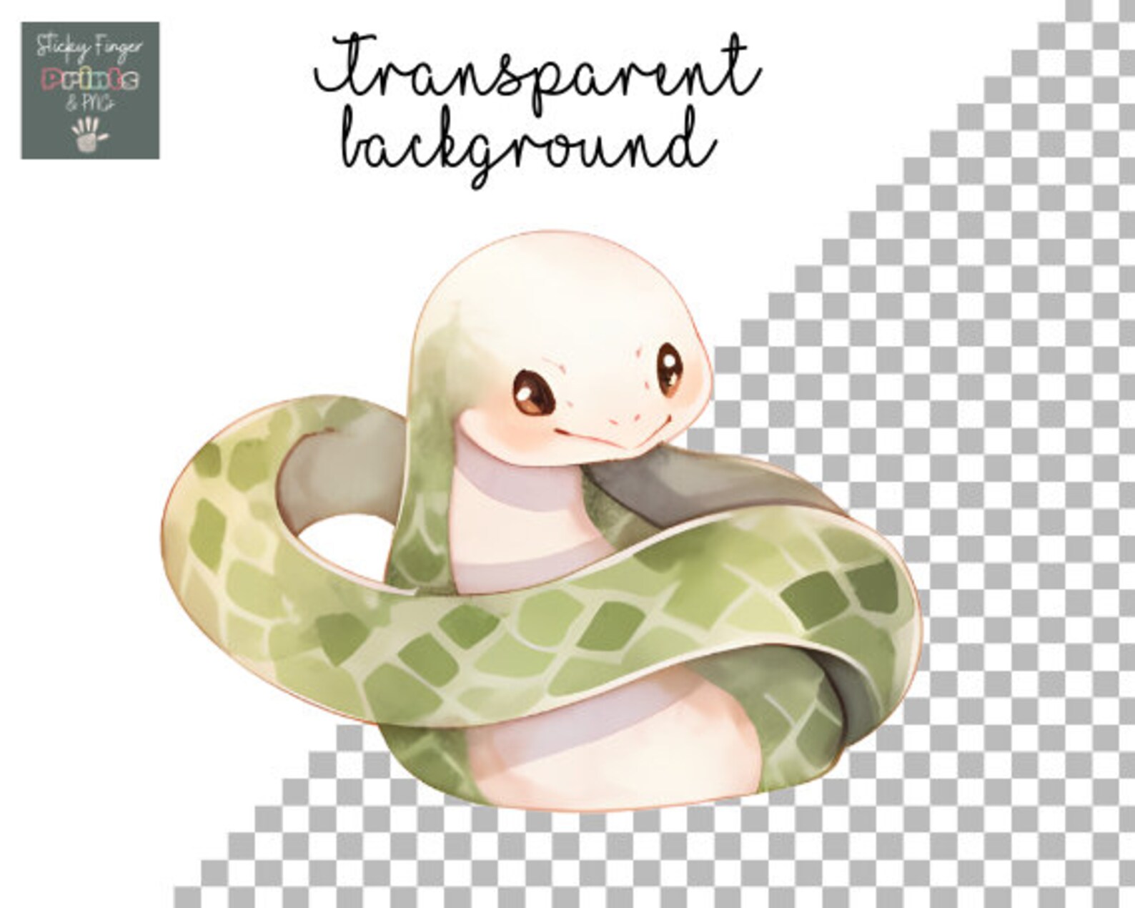 Watercolor Baby Snake Clipart Set With | Nursery Digital Download - Etsy