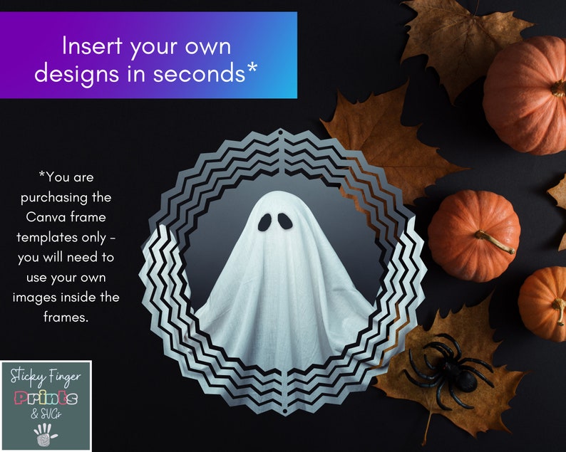 Wind Spinner Custom Editable Template Drag and Drop Canva Frames Bundle ...