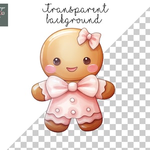 Pink Gingerbread Man Png | Cute Christmas Png | Christmas Cookie ...