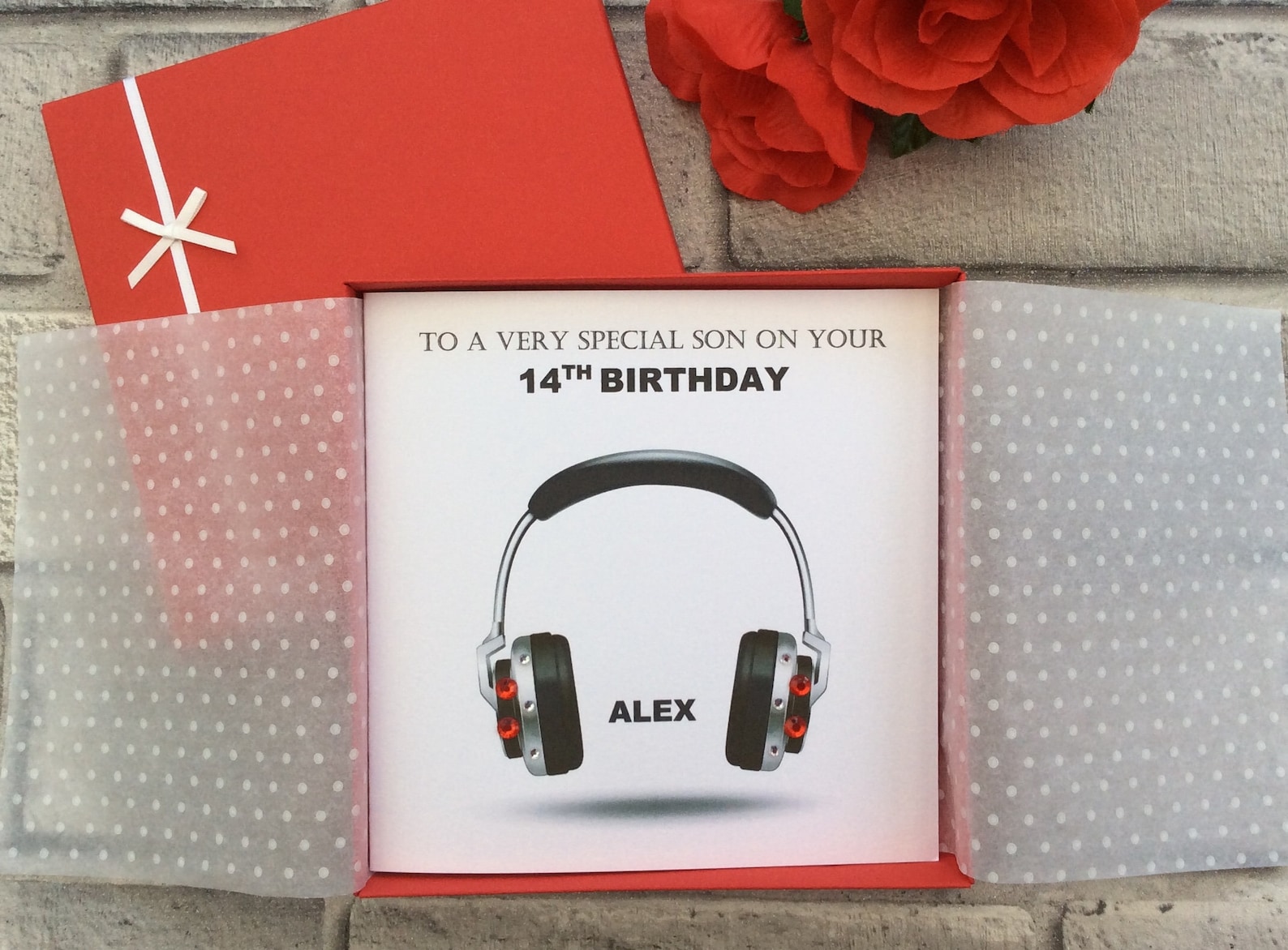 6 Colours 2 Sizes Headphones Boy Birthday Card Gift Boxed - Etsy UK