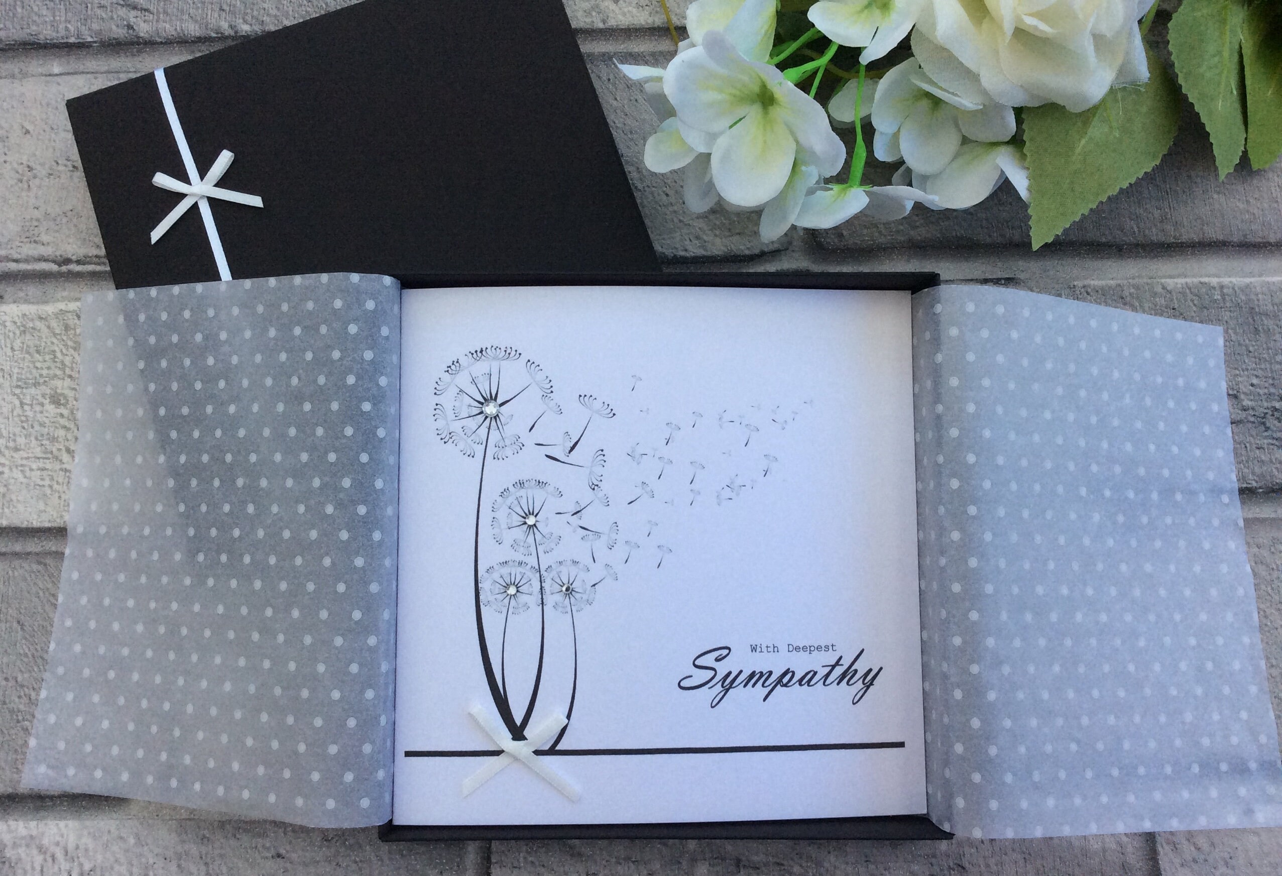 2 Sizes Sympathy Card Personalised Handmade - Etsy UK