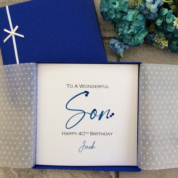 Son 40th Birthday Card - Etsy UK