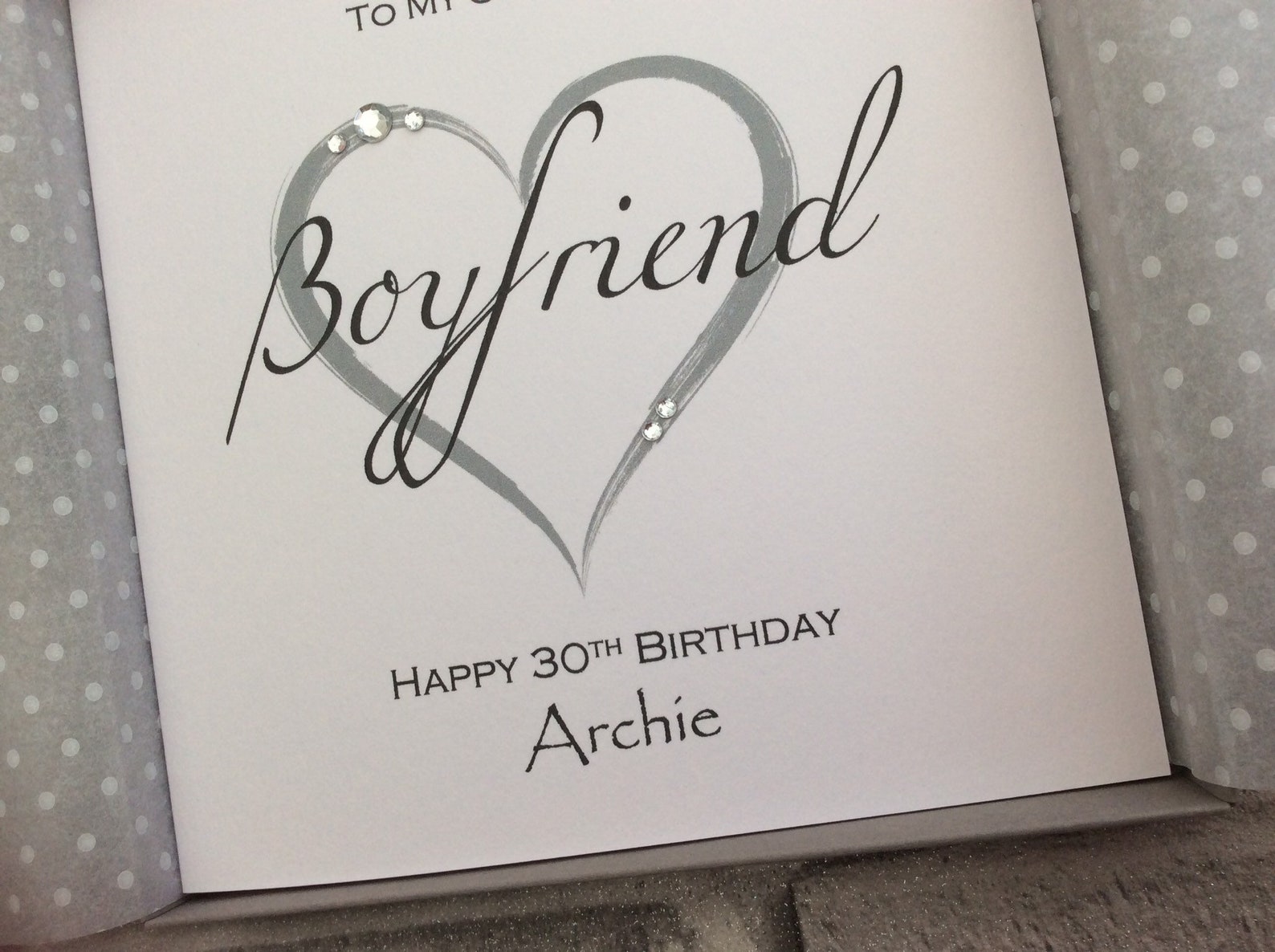 4 Colours 2 Sizes Simple Heart Birthday Card Personalised - Etsy