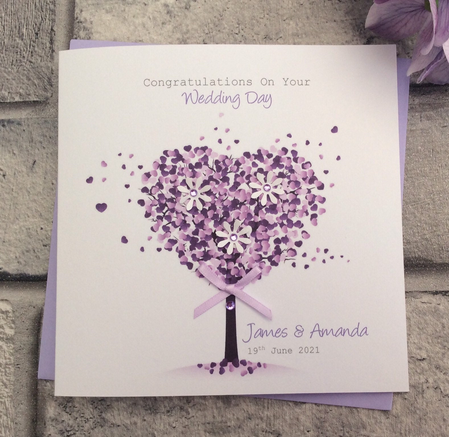 10 Colours 2 Sizes Floral Tree Wedding Card Gift Boxed - Etsy UK