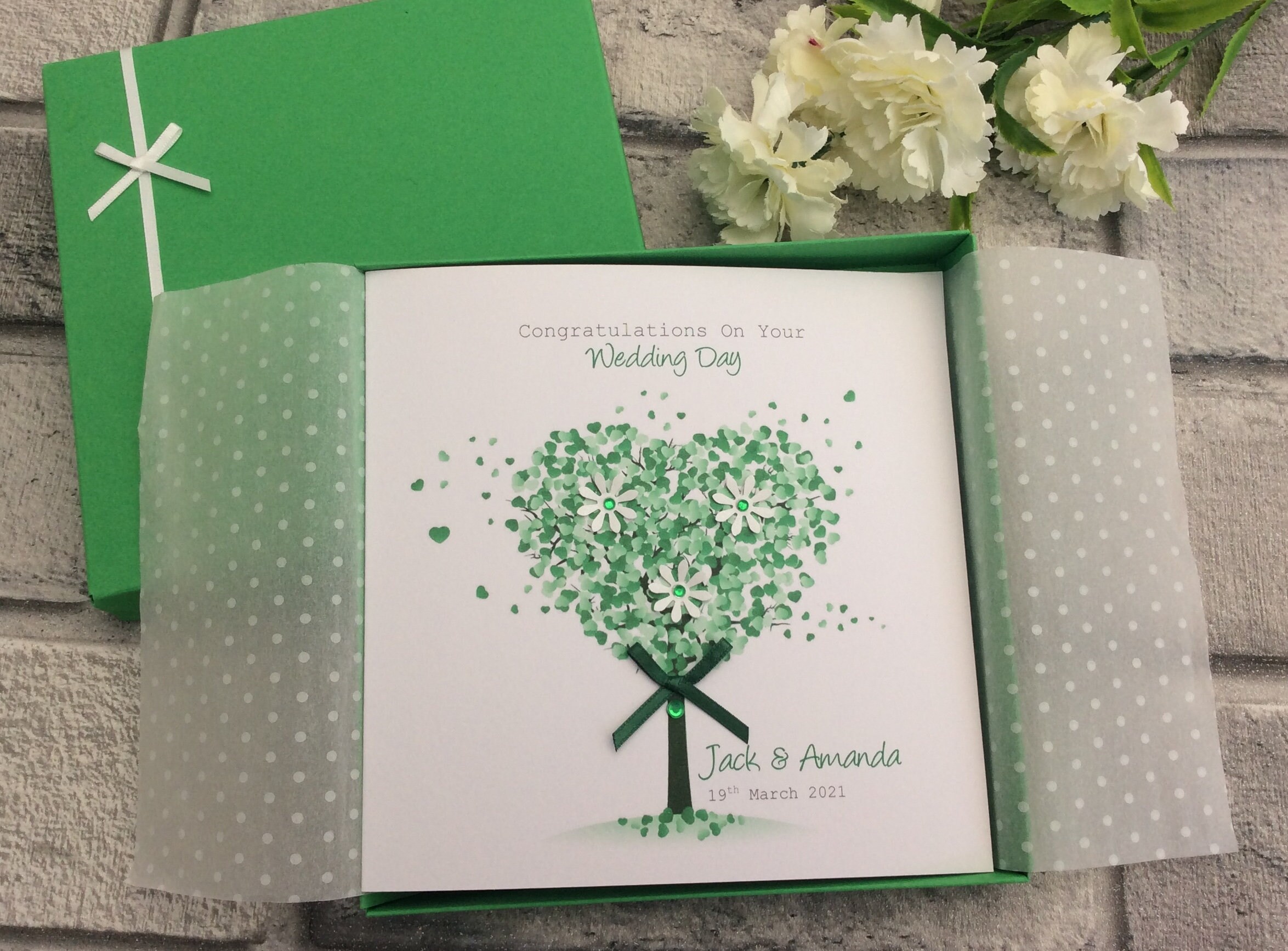 10 Colours 2 Sizes Floral Tree Wedding Card Gift Boxed - Etsy UK