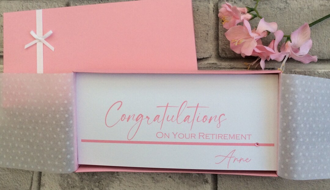 9 Colours Name Female Retirement Money Wallet Gift Boxed Personalised ...