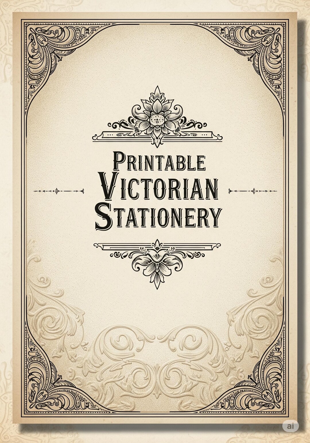 10 Victorian Letter Paper Designs | Printable Vintage Stationery ...