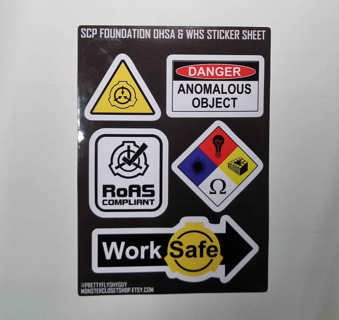 SCP Foundation OHSA & WHS Sticker Sheet - Etsy