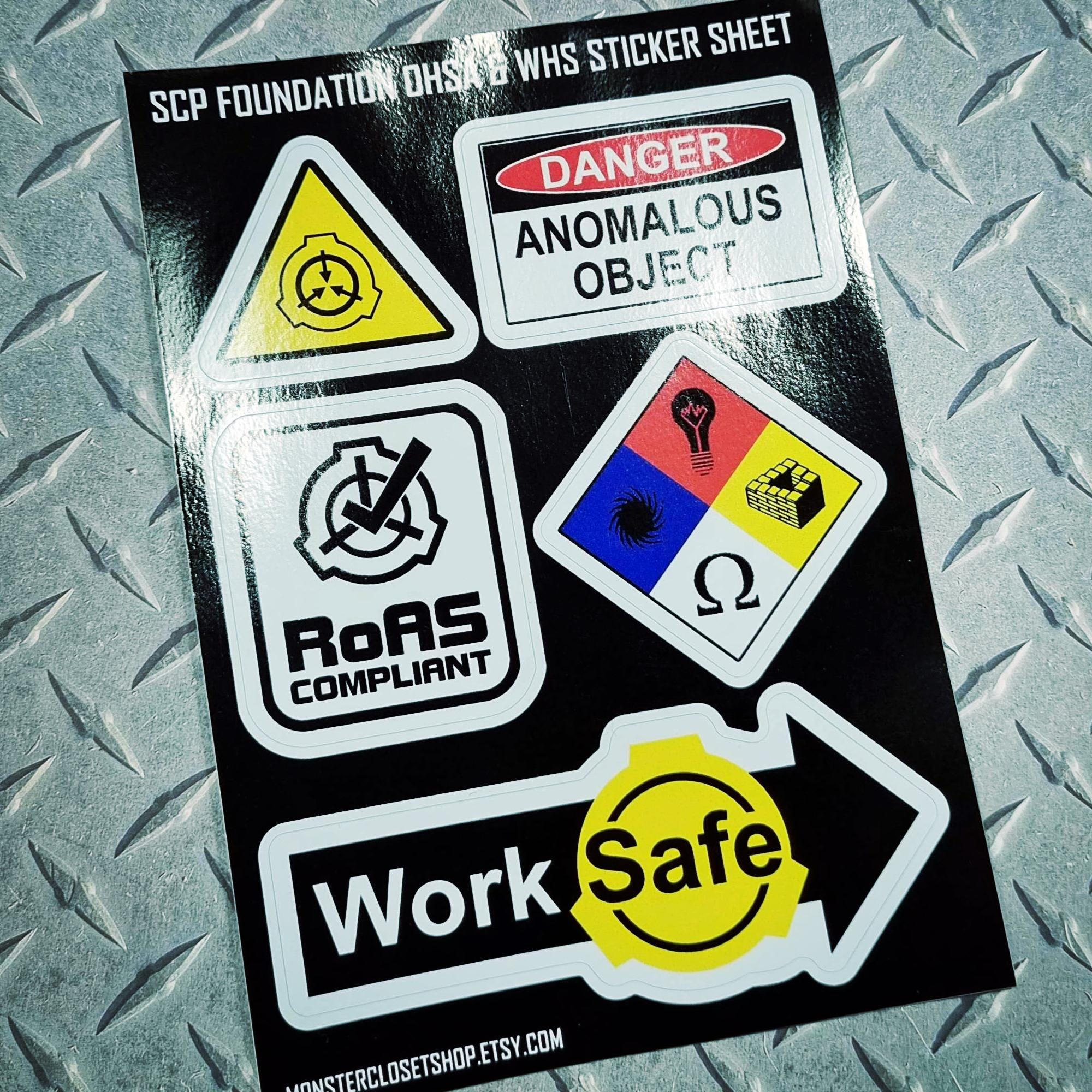 SCP Foundation OHSA and Object Class Sticker Sheets - Etsy