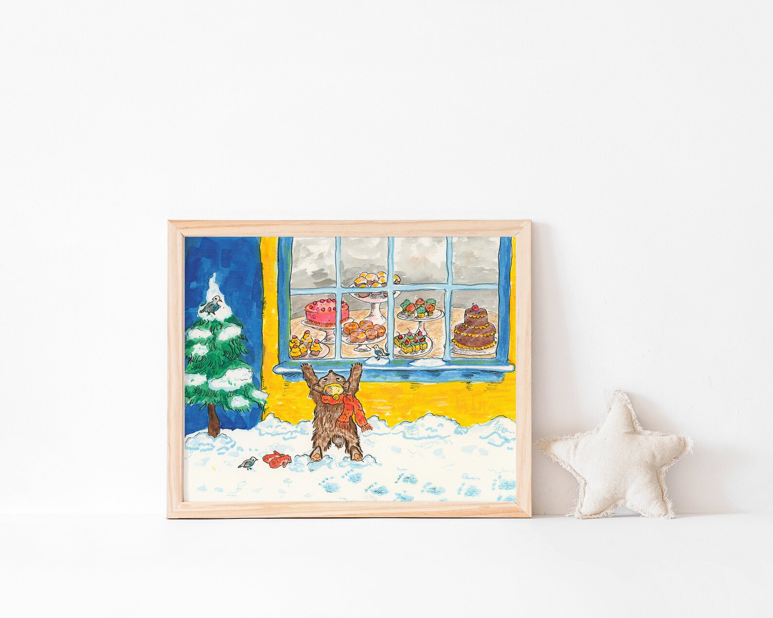 Kids Bear Illustration / Bakery Treat Art PRINTABLE / Digital - Etsy