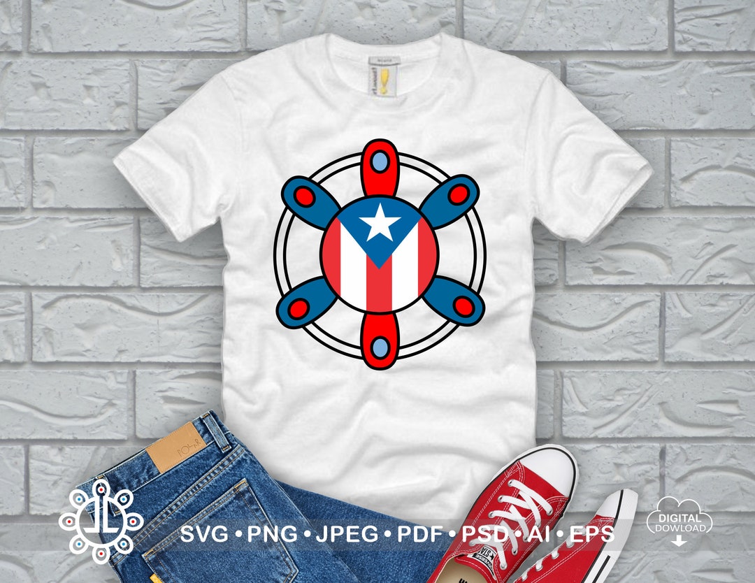 Sol Taino De Puerto Rico Flag, Puertorican Sun Symbol, SVG Digital ...