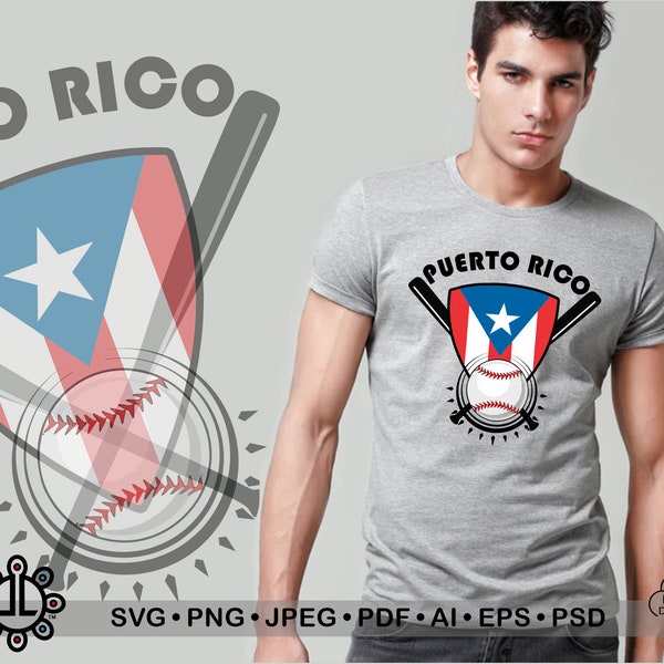 Puerto Rico Svg Baseball - Etsy