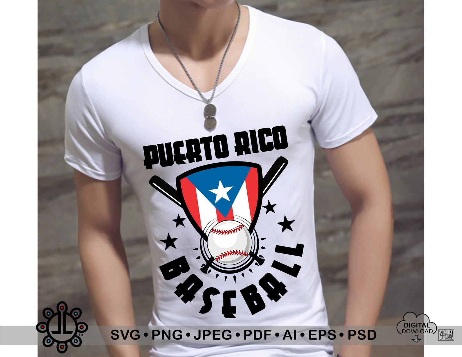 Puerto Rico Shield Flag Baseball Bats Graphic Team Design Digital ...