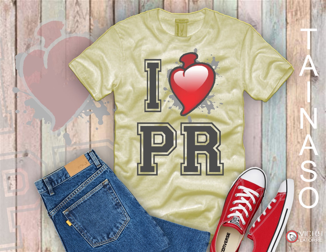 I Love Puerto Rico Heart Lettering Saying Slogan Clip Art SVG Graphic ...