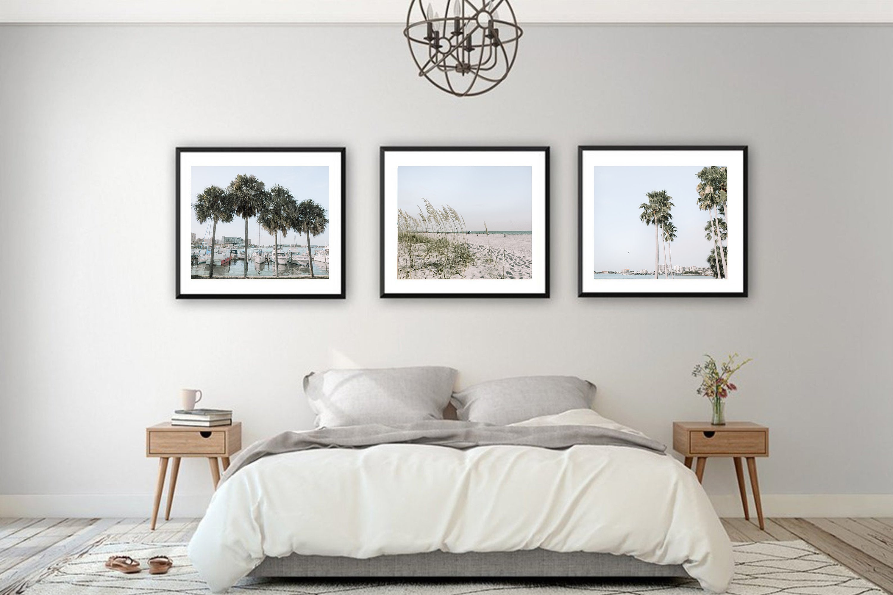 Set of Three Florida Beach Prints // Clearwater Beach Art // Minimalist ...
