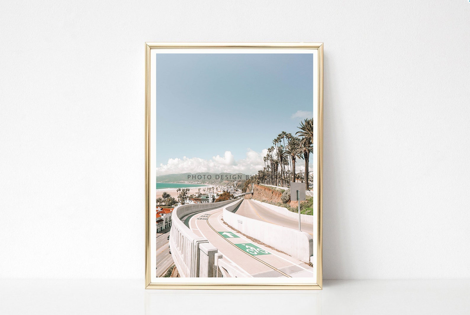 Santa Monica Beach Print // Santa Monica Wall Art // Los Angeles ...