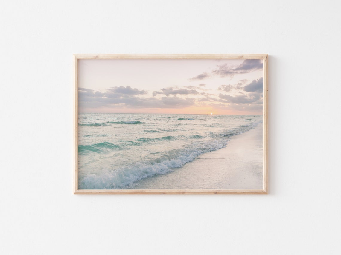 Florida Coastal Beach Print // Siesta Key Sunset Beach Printed Artwork ...