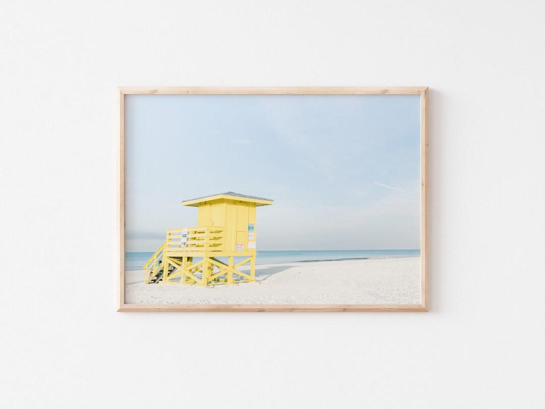 Siesta Key Lifeguard Stand // Sarasota Beach Printed Artwork// Sarasota ...