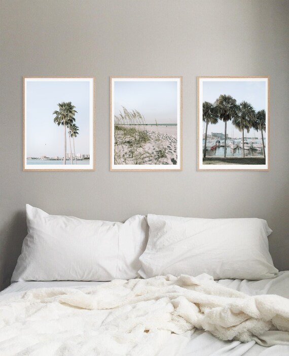 Set of Three Florida Beach Prints // Clearwater Beach Art // | Etsy