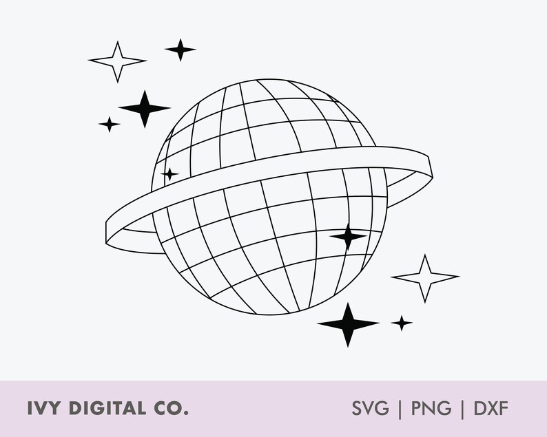 PLANET & STARS Svg, Png, Dxf / Trendy SVG / Minimal Svg / Descarga ...