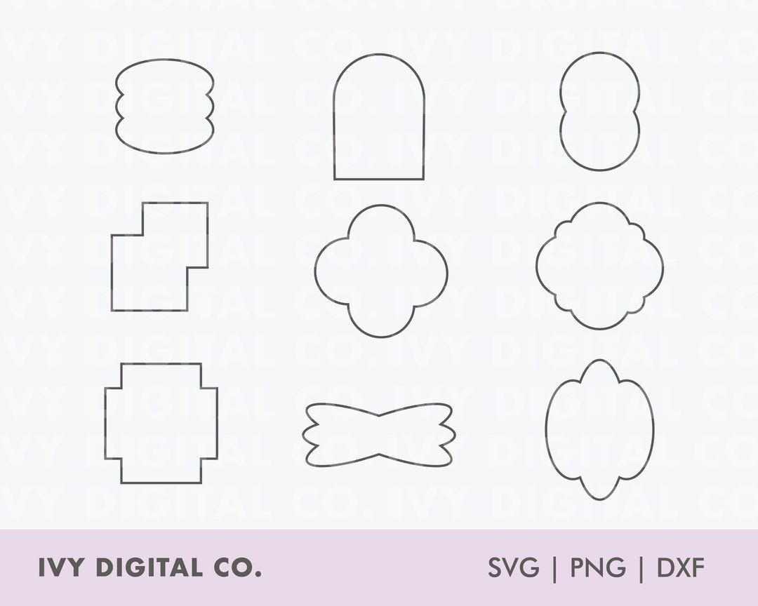 PRETTY FRAMES Svg, Png, Dxf | Trendy SVG | Minimal Svg | Organic ...