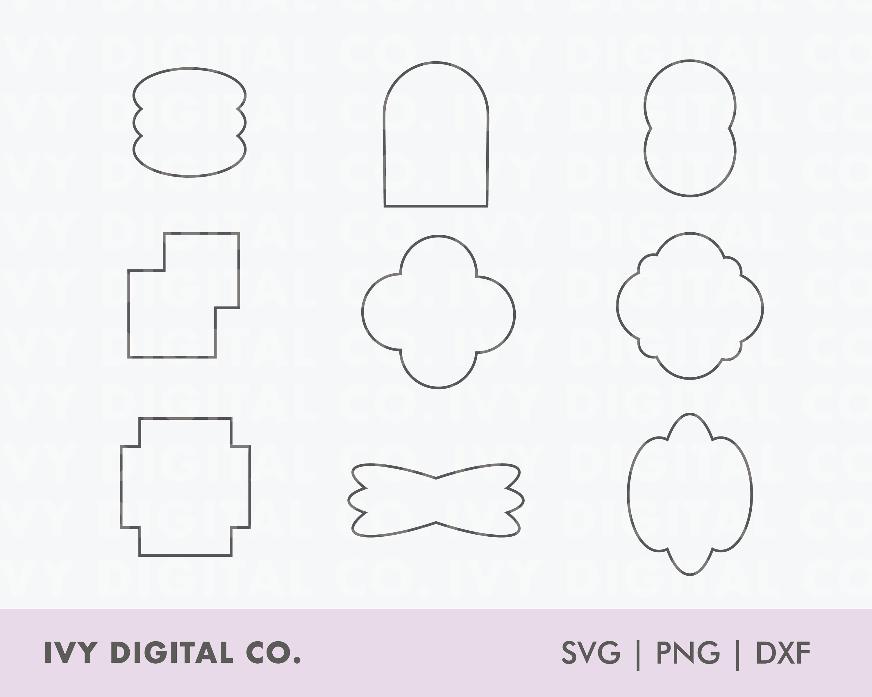 PRETTY FRAMES Svg, Png, Dxf | Trendy SVG | Minimal Svg | Organic ...