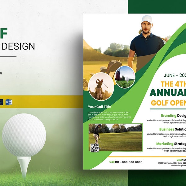 Photoshop Template Golf - Etsy