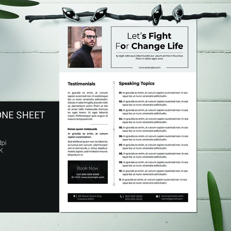 Speaker One Sheet - Etsy