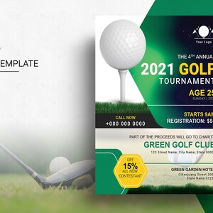 Golf Flyer Template MS Word & Photoshop Template Instant Download - Etsy
