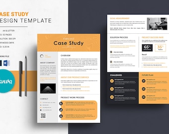 Case Study Design Template MS Word & Photoshop Template | Etsy UK