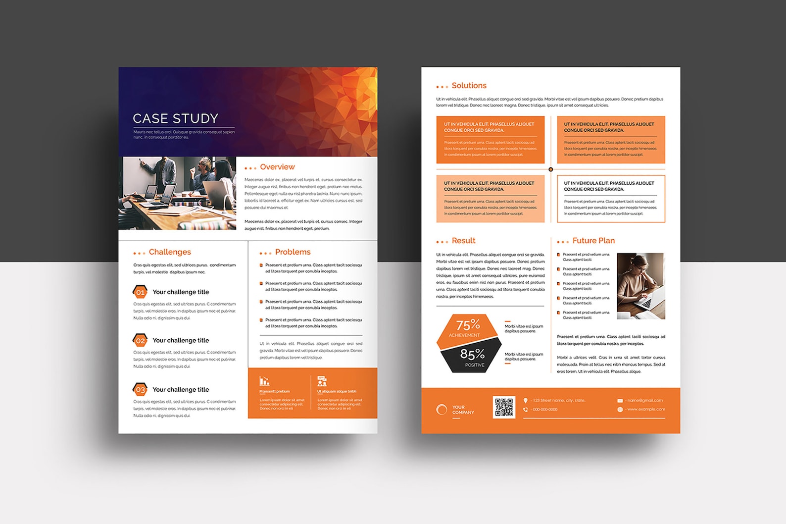Case Study Flyer Template | MS Word Canva & Photoshop Template ...