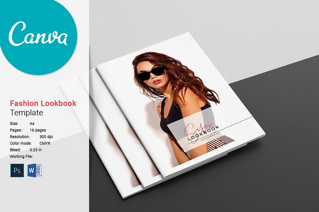 Modelo de lookbook de moda Folheto do Lookbook de Fotografia Modelo ...
