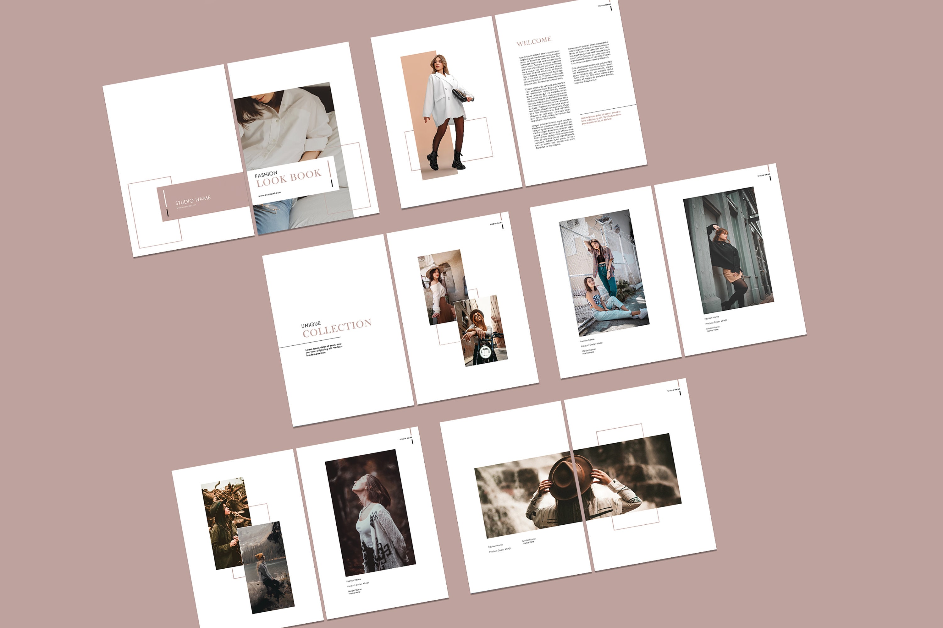 Fashion Lookbook Template Printable Photography Magazine Template ...