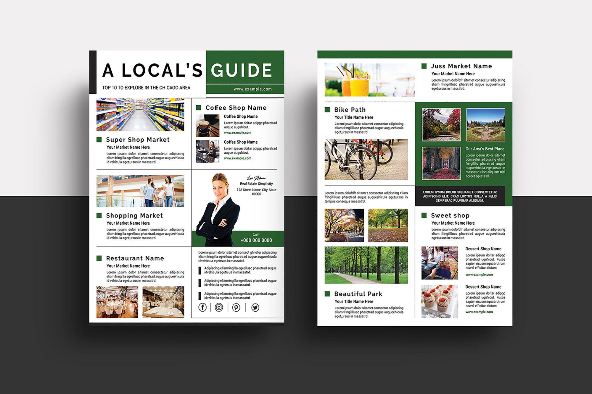Real Estate Local Guide Template | Welcome Guide, City Guide Flyer | MS ...