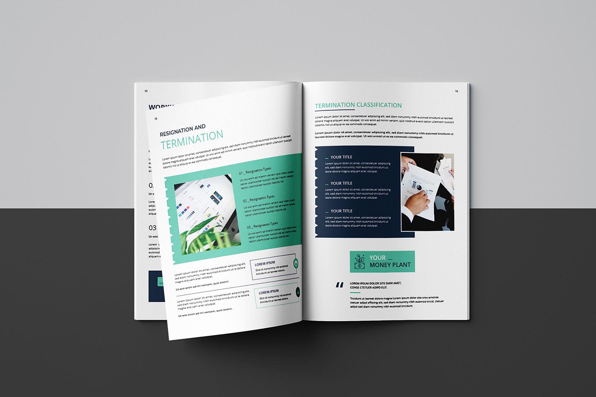 HR Employee Handbook Template | Illustrator Canva & MS Word Template ...