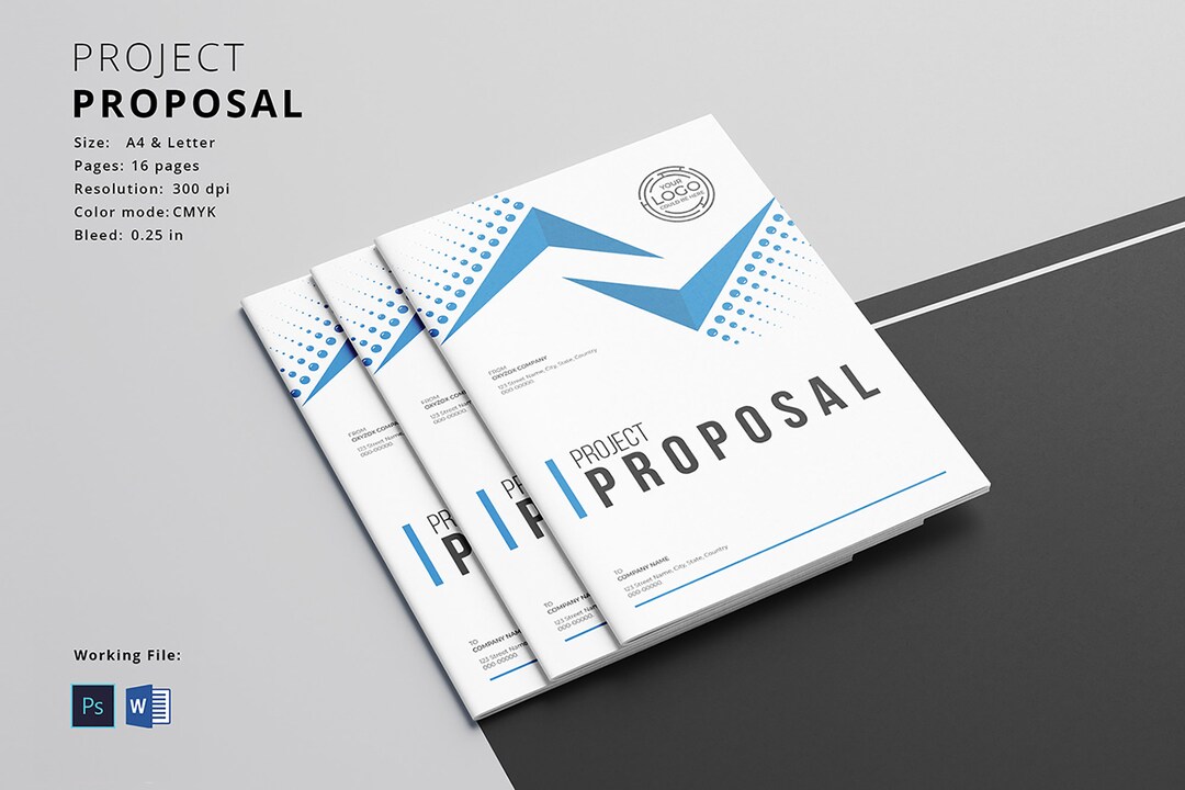 Project Proposal Template MS Word & Photoshop Template - Etsy UK