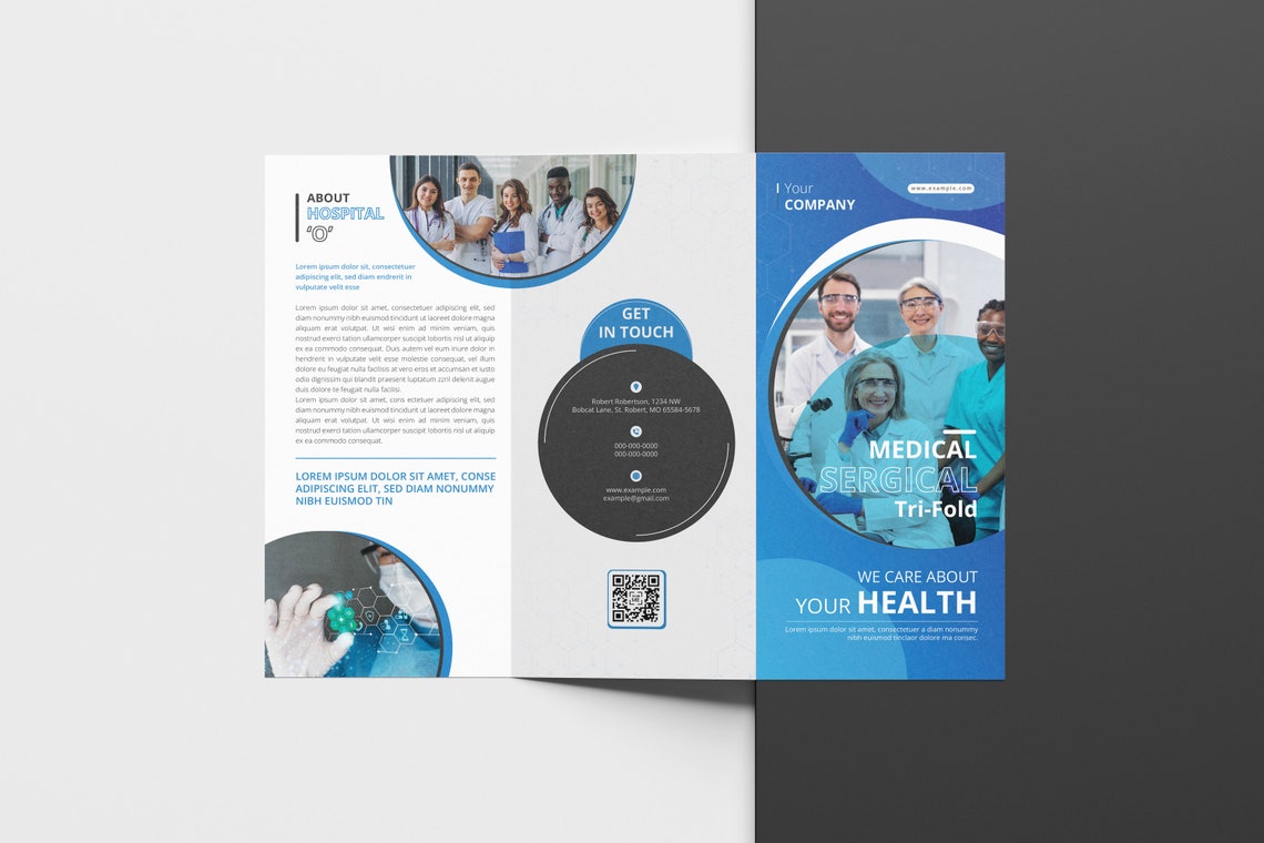 Health Care Trifold Brochure | Brochure Template Design | Illustrator ...