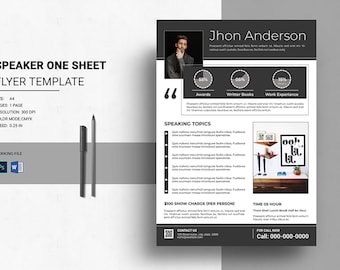 Speaker One Sheet | Etsy