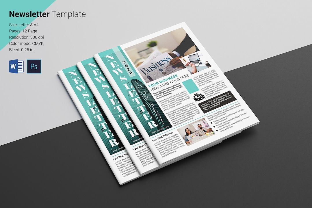 Newsletter Brochure Template | Business Newsletter | Newsletter ...
