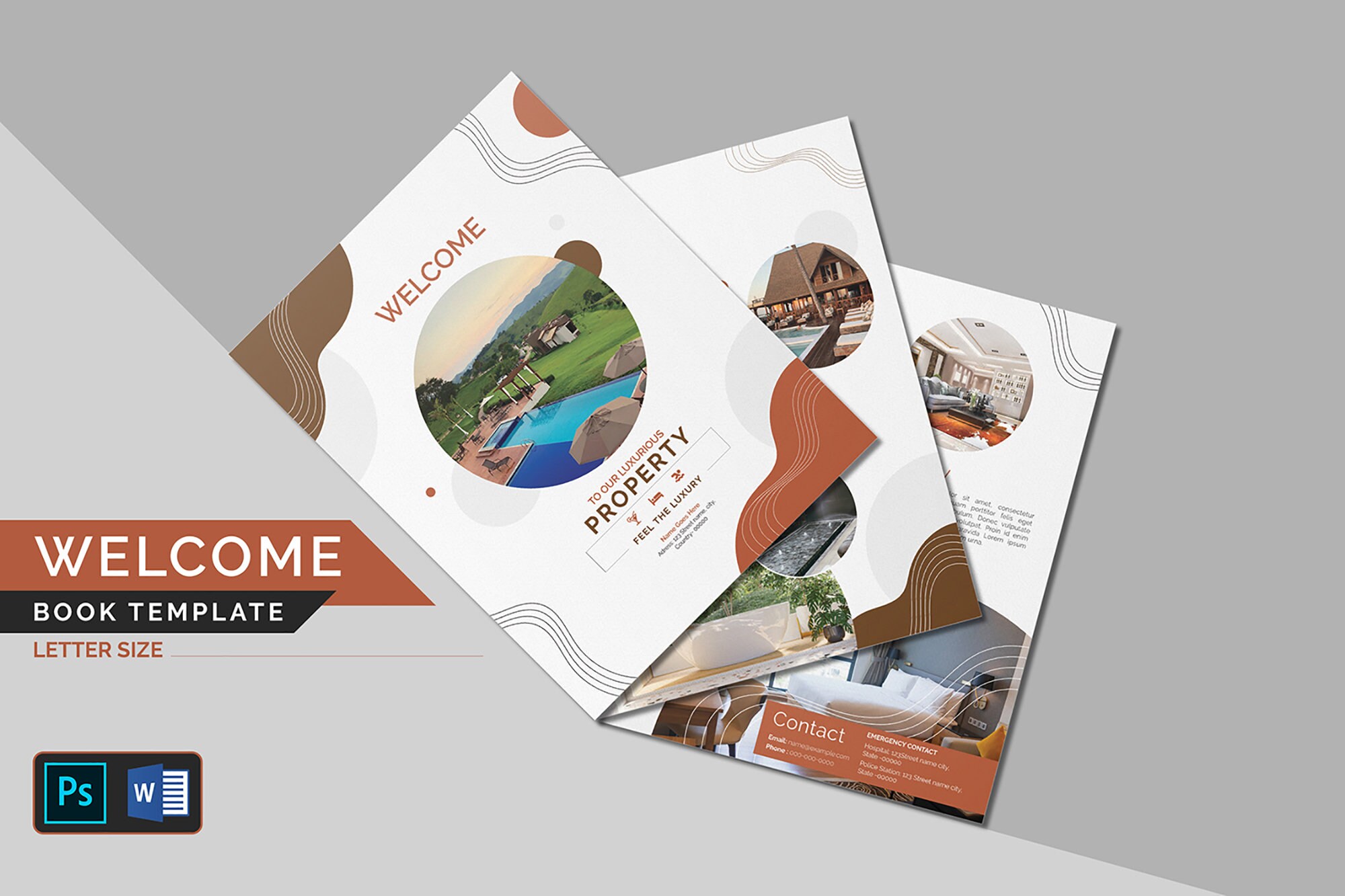 Welcome Book Template | Photoshop & MS Word Template - Etsy UK